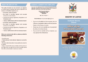 CUSTOMER SERVICE CHARTER - MOJ - Portal Ariel