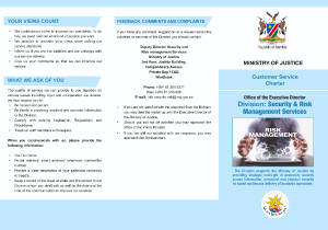 CUSTOMER SERVICE CHARTER - MOJ - Portal Ariel